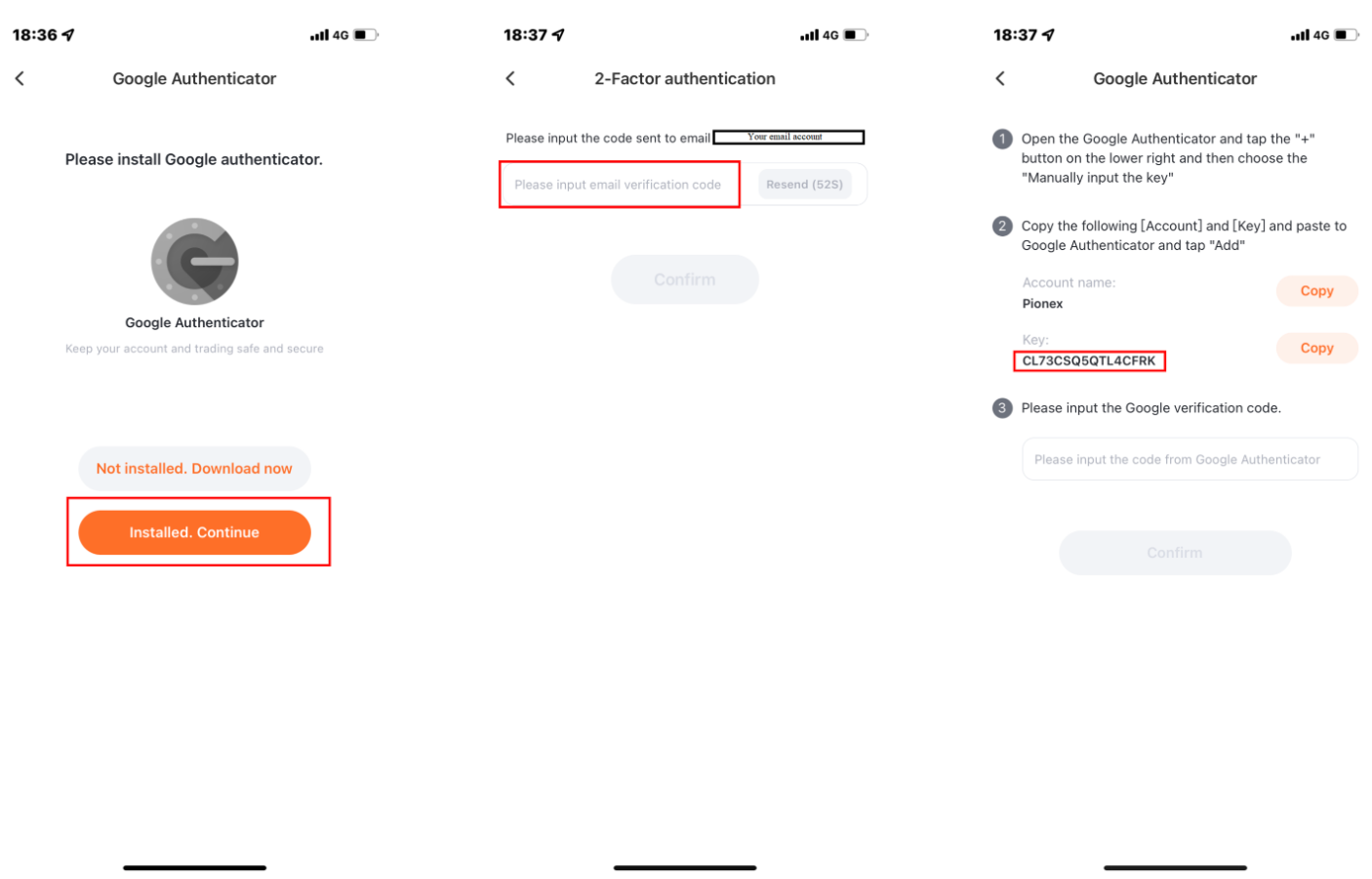 How to Bind Google Authenticator – Pionex Help Center