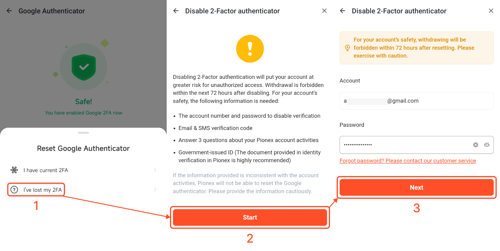 I can log in to my account, but Google Authenticator is not accessible ...